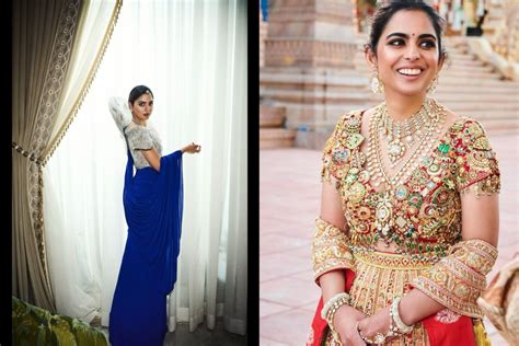 Isha Ambanis Breathtaking Emerald Swarovski Lehenga