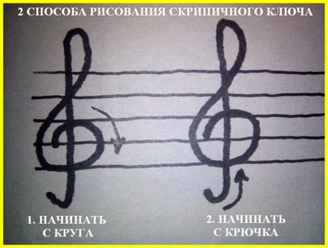 Как рисовать скрипичный ключ