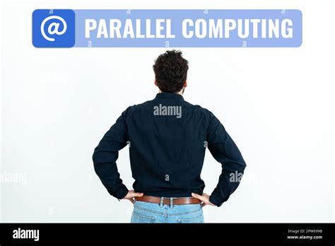 Writing Displaying Text Parallel Computing Internet Concept Simultaneous Calculation By Means