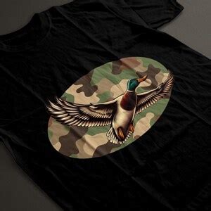 Camo Duck Sublimation Design Camouflage Flying Duck Designs Duck