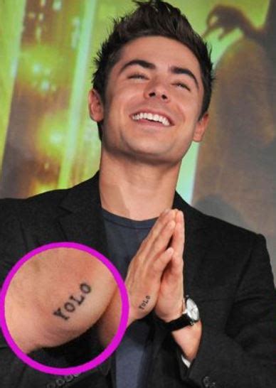 Zac Efron Tattoo Yolo