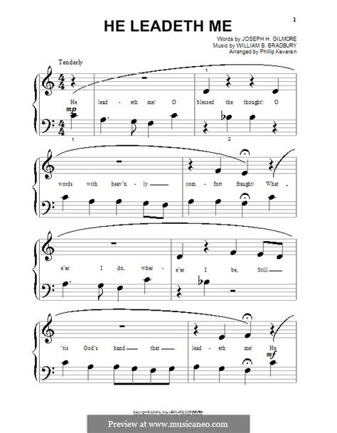 He Leadeth Me By Wb Bradbury Free Download On Musicaneo