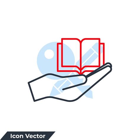 Resource Reference Icon Logo Vector Illustration Hand Giving The Book