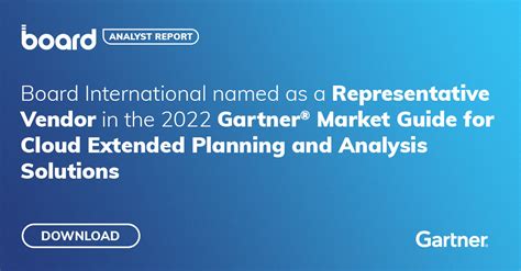 Board International Named As A Representative Vendor In 2022 Gartner® Market Guide For Cloud