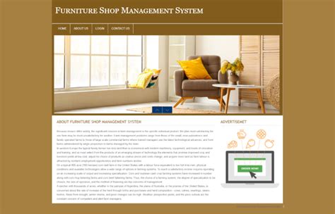 Furniture Shop Management System Using Php And Mysql