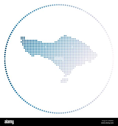 Bali Digital Badge Dotted Style Map Of Bali In Circle Tech Icon Of