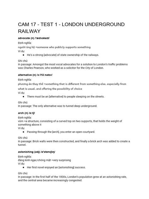 Cam 17 Test 1 London Underground Railway Download Free Pdf Train