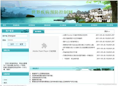 Javaweb基于jsp开发世界疾病预防控制新闻网源码论文 课程设计 毕业设计 Csdn博客