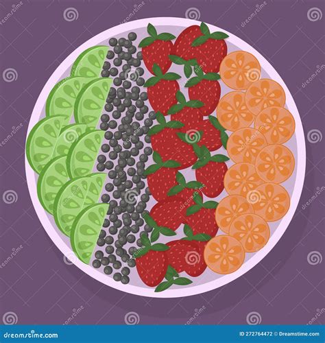 Healthy Brazilian Food Stock Vector Illustration Of Acai 272764472