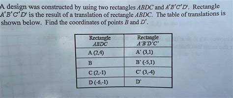 Answered A Design Was Constructed By Using Two Rectangles Abdc And A
