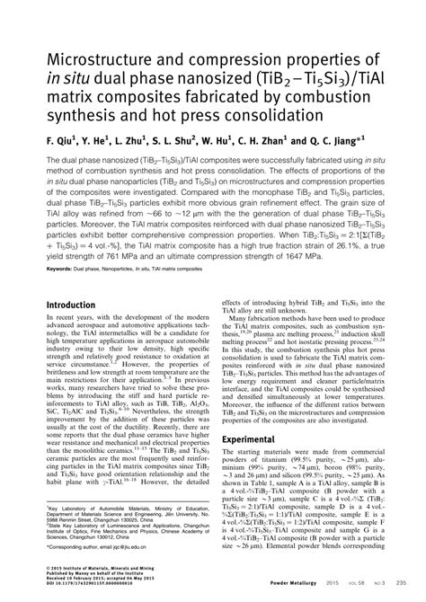 Pdf Microstructure And Compression Properties Of In Situ Dual Phase
