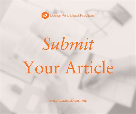 Design 📚 Publish With Us 📚 The Design Principles And Practices Journal