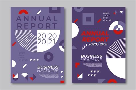 초록 연례 보고서 무료 벡터