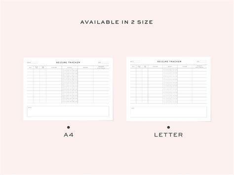 Printable Seizure Tracker Fillable Seizure Logs Epilepsy Etsy