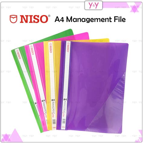 Niso A4 Management File Random Color Pp Folder Plastic Document Organizer Report File