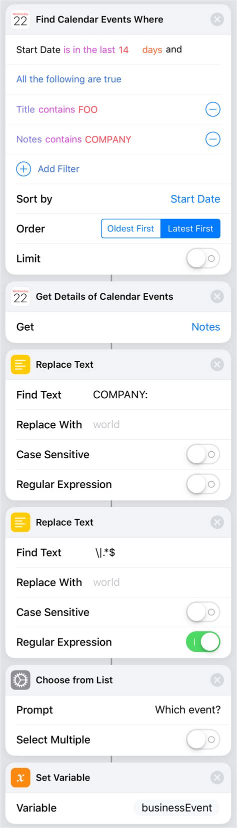fetching multiple data points from selected calendar event r shortcuts