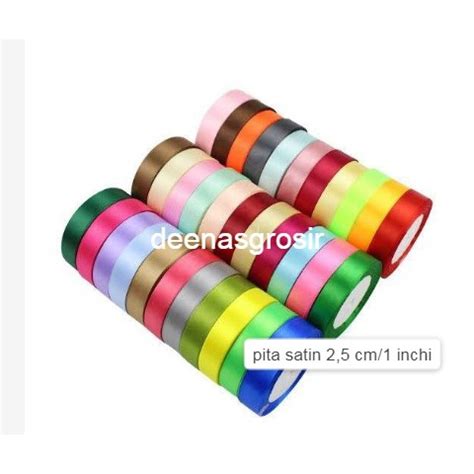Jual Pita Satin Cm Pita Satin Warna Pita Satin Polos Shopee Indonesia