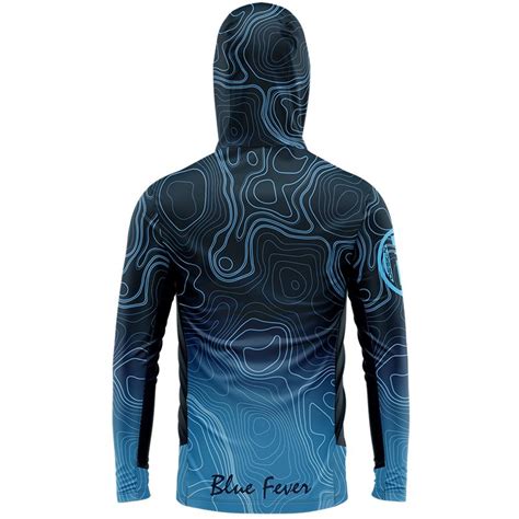 Tee Shirt Manches Longues Homme Hot Spot Design Hooded T Shirt Ocean Performance Bathymetry