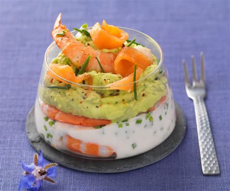Verrine Saumon Crevette Avocat Et Fromage Frais 4💙 Kanisette