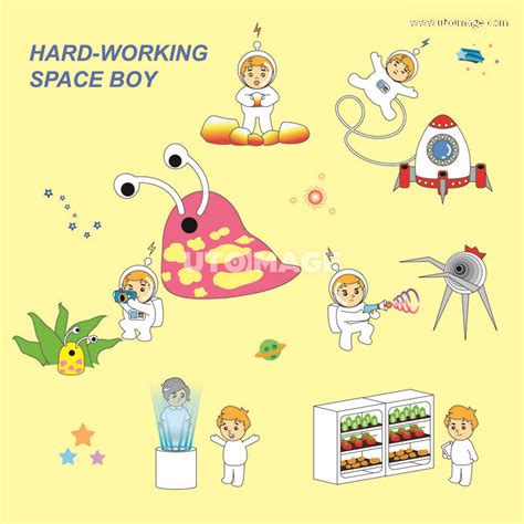 유토이미지 열심히 일하는 우주소년 Comics Snoopy Fictional Characters
