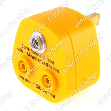 ESD UK Grounding Bonding Earth Plug With 1x Stud 2x Banana Sockets Lazada