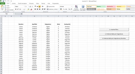 Autofiltro y orden automático de datos usando macros VBA Total