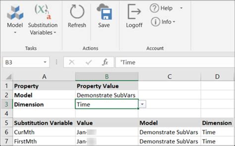 Creating Substitution Variables In Excel Reports