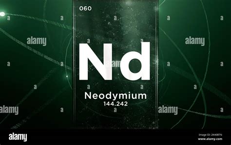 Neodymium Nd Symbol Chemical Element Of The Periodic Table 3d