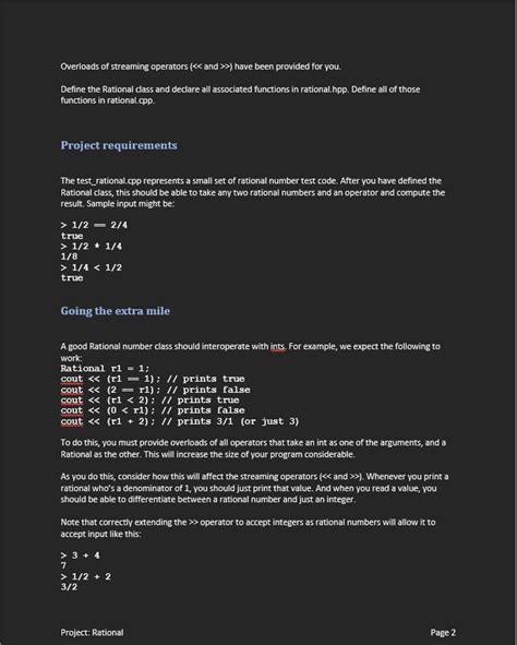 Solved Programming Project Rational Project Rational