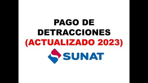 Pago De Detracciones Sunat 2023 Image To U