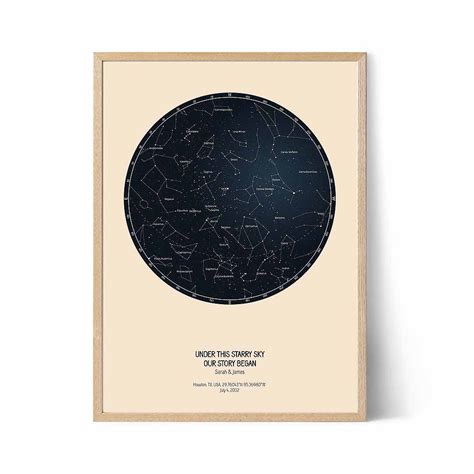 wall hangings star map print custom by date astronomy ts galaxy art