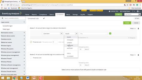 Event Correlation In Eventlog Analyzer Working With The Rule Builder