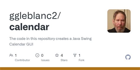 GitHub Ggleblanc2 Calendar The Code In This Repository Creates A Java Swing Calendar GUI