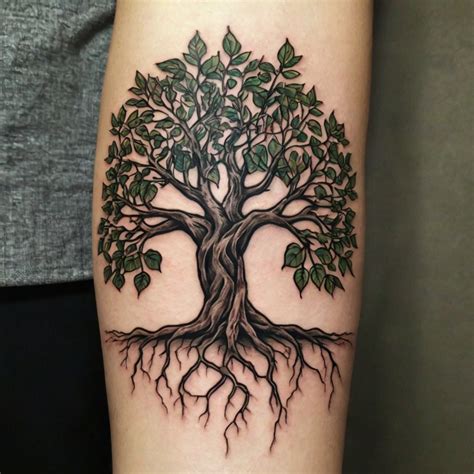 Tree With Roots Tattoo Meaning Symbols Of Strength