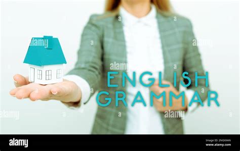 Text Caption Presenting English Grammar Word Written On Courses Cover