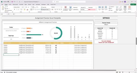 assignment tracker excel template assignment task tracker homework tracker excel template