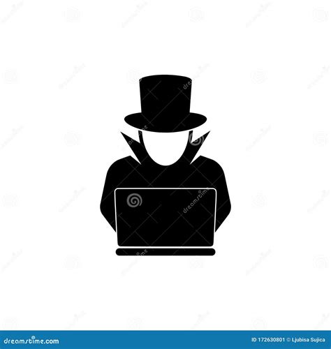 Cyber Hacker Icon Web Design Isolated On White Background Stock Vector Illustration Of
