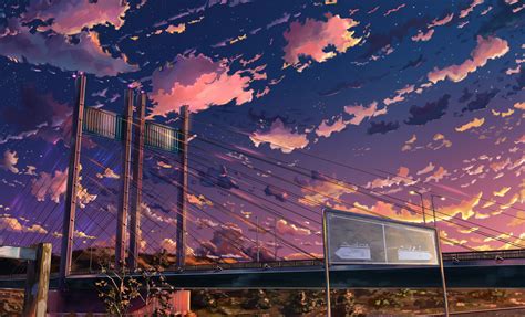 Anime Nobody Clouds Stars Sunset Sky Gallery By Frangelicaproof