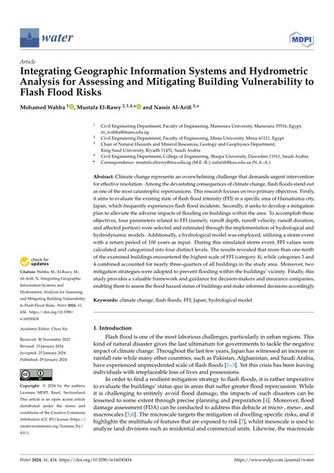 Pdf Integrating Geographic Information Systems And Hydrometric Analysis For Assessing And