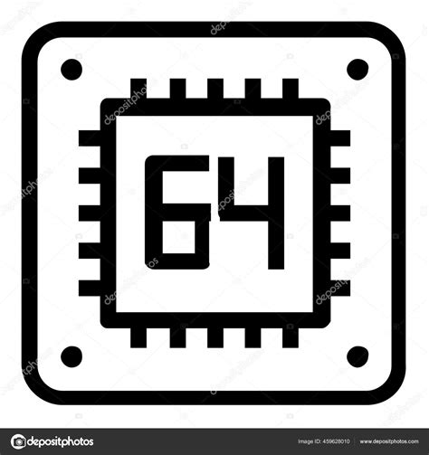 Microchip Storage Outline Icon Outline Style Stock Vector By