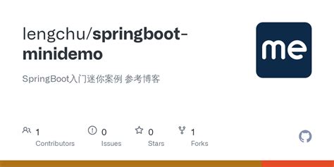 Github Lengchu Springboot Minidemo Springboot