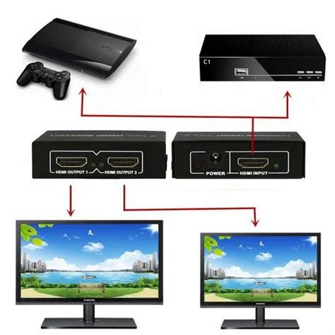 HDMI 1080P 1 Input 2 Output Splitter Box Adapter For Monitor TV Sharing Splitting At Rs 425
