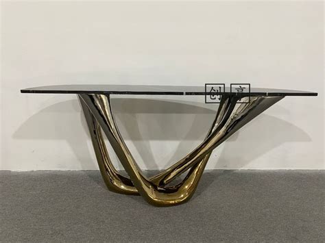 Stainless Steel Mirror Art Side Table