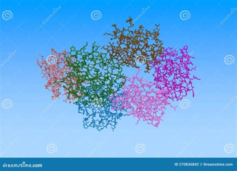 Human Thioredoxin 2 Space Filling Molecular Model On Gray Background 3d Illustration