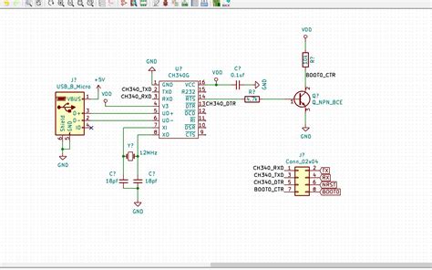 Kicad Stm32 19 Usb、ch340串口下载电路最小系统从画板到编程到焊pcb到闪光中文自制 哔哩哔哩bilibili