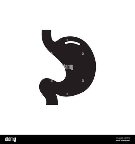 Human Organ Stomach Color Line Icon Isolated Vector Element Outline Pictogram For Web Page