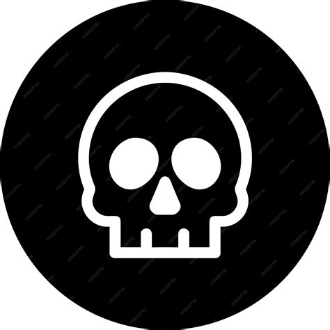 Premium Vector Scull Warning Symbol Outline Icon In Flat Style Vector