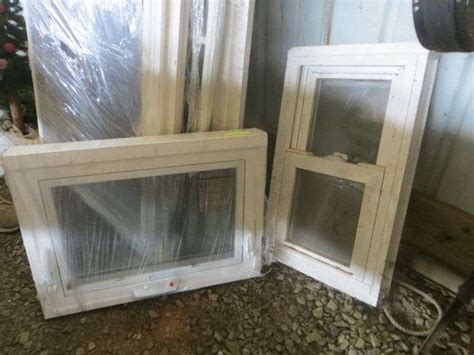 Vinyl Awning Window And Small Double Hung Window Lambrecht Auction Inc