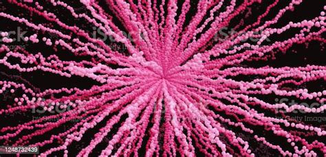 포인트가 폭발합니다 동적 방출 입자가 있는 배열입니다 3d 기술 스타일 추상적 배경입니다 벡터 그림입니다 3차원 형태에 대한 스톡 벡터 아트 및 기타 이미지 Istock