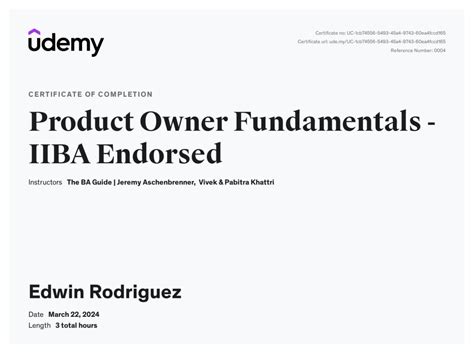 Edwin Rodriguez On Linkedin Udemy Course Completion Certificate